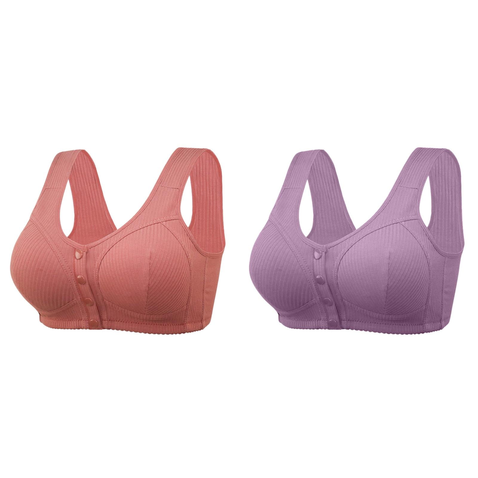 (2-Pack) Kcodviy Women's Comfortable New Thread Womens Bras No ...