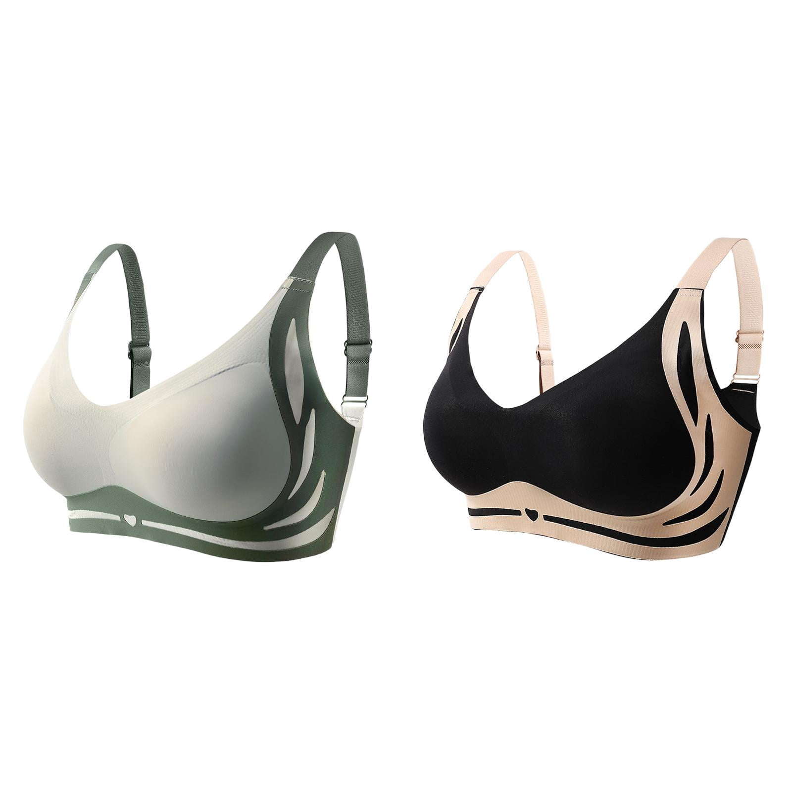 (2-Pack) Kcodviy Women's Front Side Buckle Women Bra Set and Underwear ...