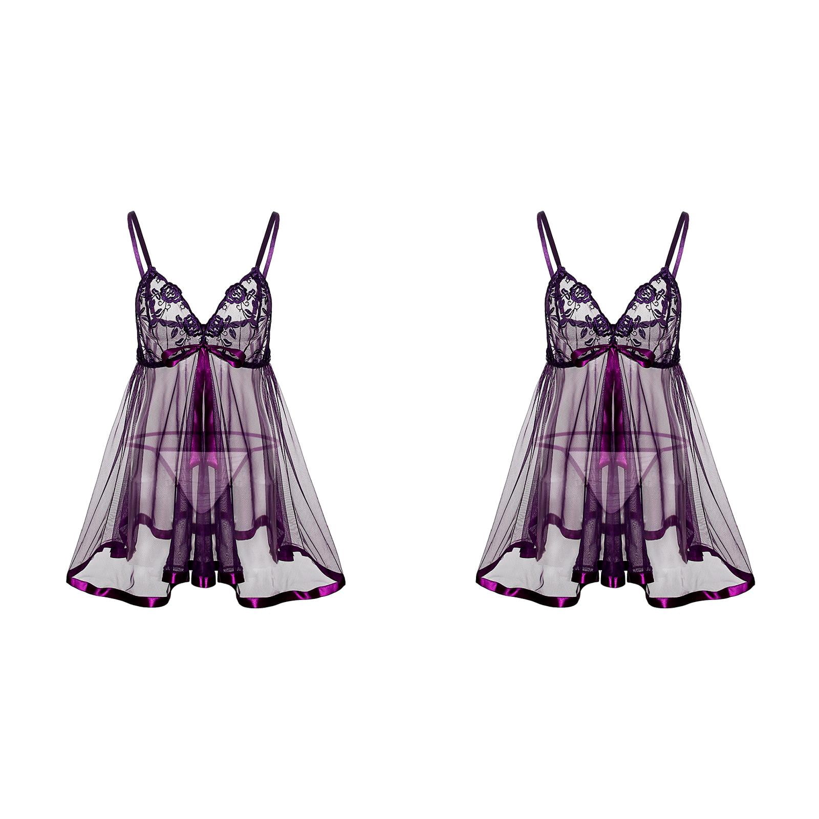 (2-Pack) Kcodviy Women's Suspender Seductive for Women Set Pajamas Lace ...