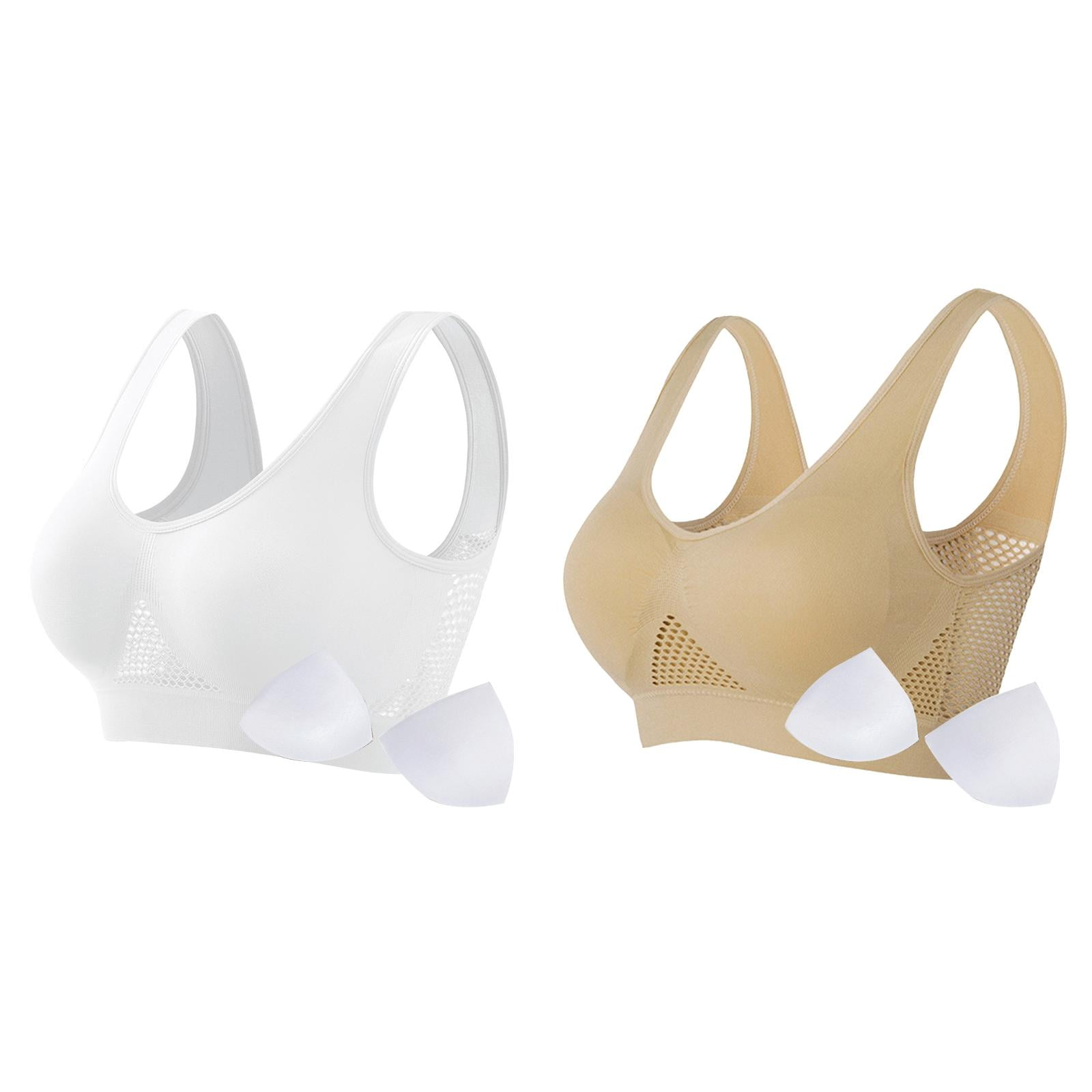 (2-Pack) Kcodviy Womens Comfort Sports Bra Brazier for Women Seamless ...