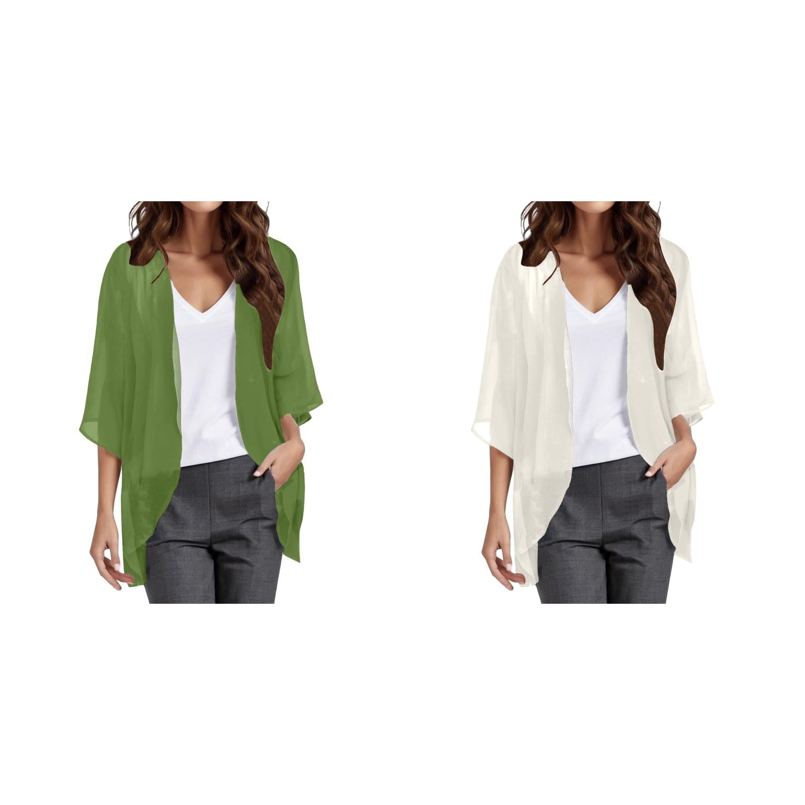 (2-Pack) Kcodviy Womens Solid Elegant Puff Fall Cardigans Sleeve ...