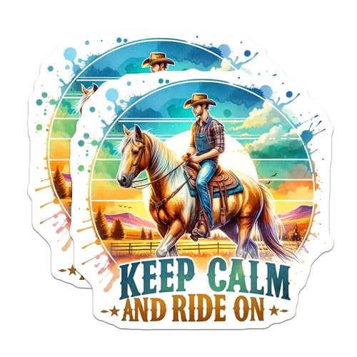 (2 Pack) Keep Calm and Ride On Magnets - Equestrian Decor - Cowboy Art ...