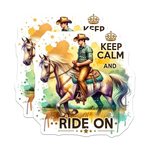 (2 Pack) Keep Calm and Ride On Magnets - Horse Riding Decor - Cowboy ...