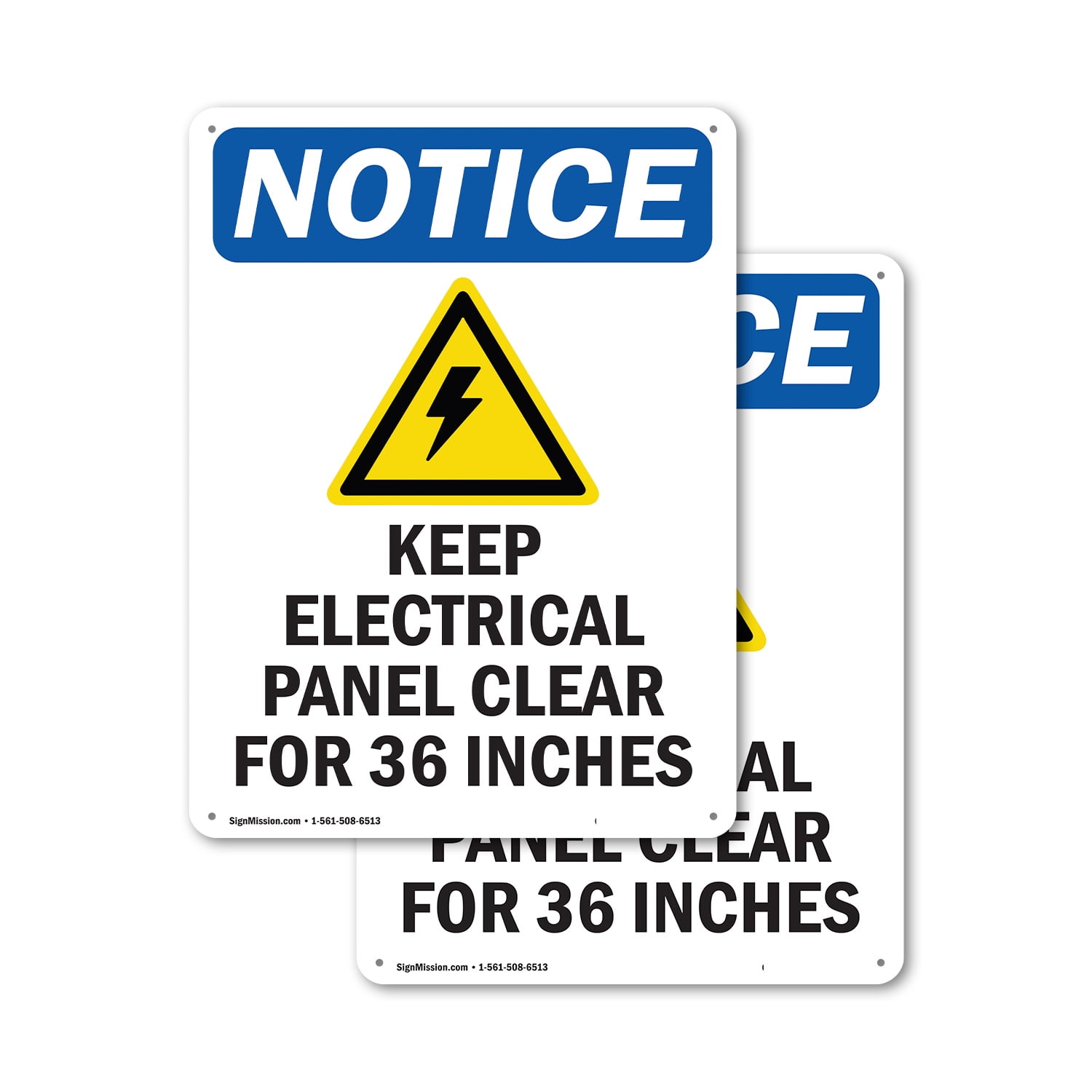 (2 Pack) Keep Electrical Panel OSHA Notice Sign 10 Inch X 14 Inch ...