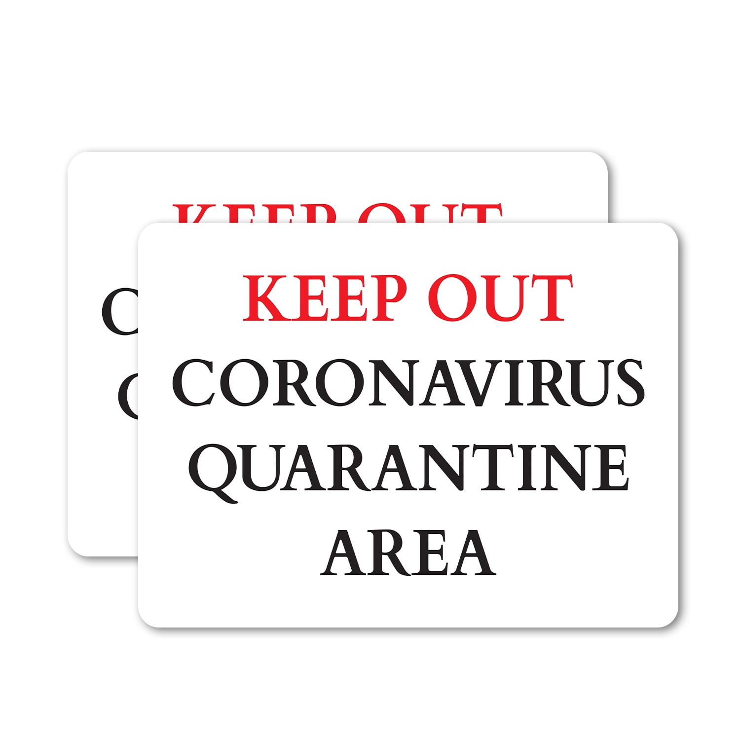 (2 Pack) Keep Out Quarantine OSHA Notice Sign 18 Inch X 12 Inch Vinyl ...