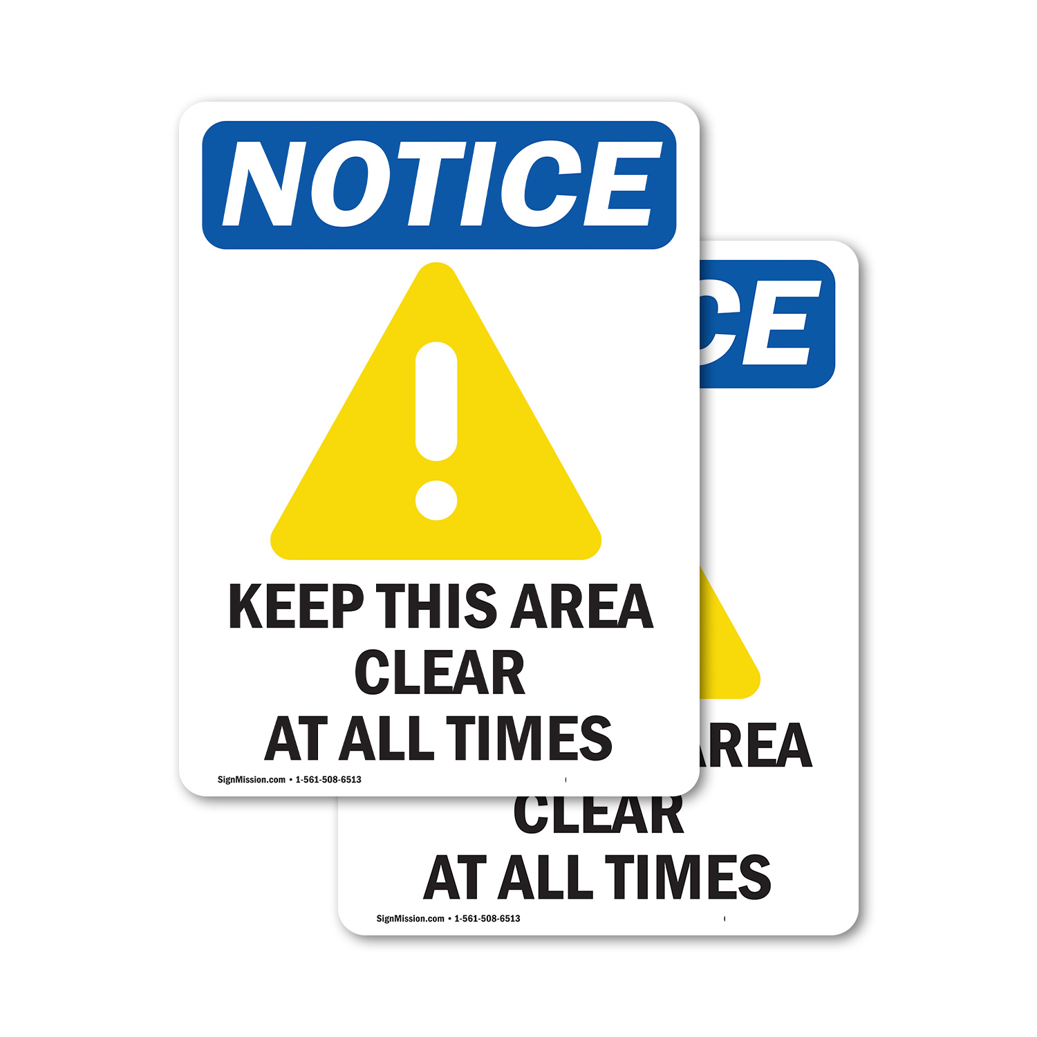 (2 Pack) Keep This Area Clear Sign - Walmart.com