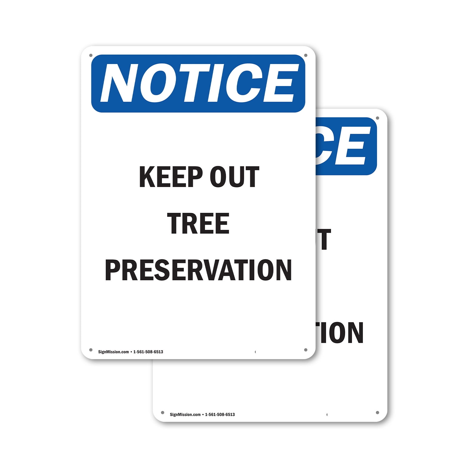 (2 Pack) Keep Out Tree Preservation OSHA Notice Sign 12 Inch X 18 Inch ...