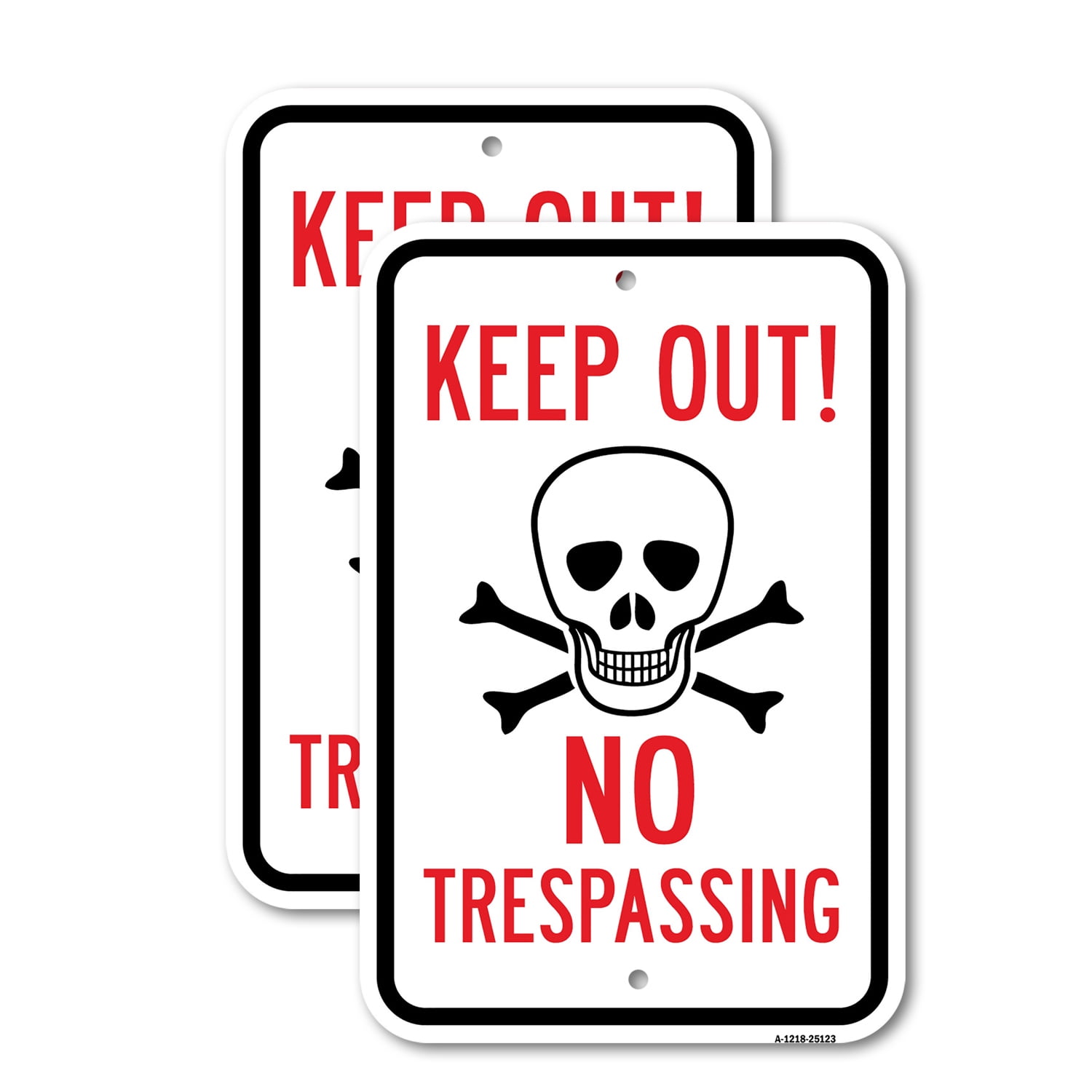 (2 Pack) Keep Out No Trespassing | 12" X 18" Heavy-Gauge Aluminum Sign ...