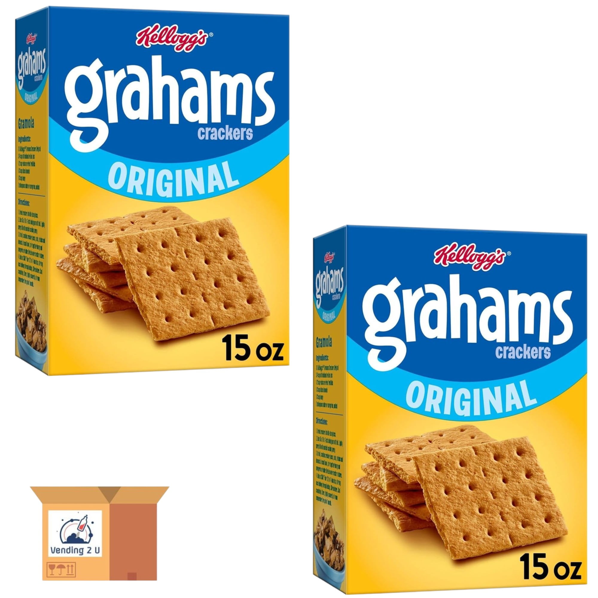 ( 2 Pack ) Kellogg's Keebler Grahams Original Crackers 15 Oz - Walmart.com