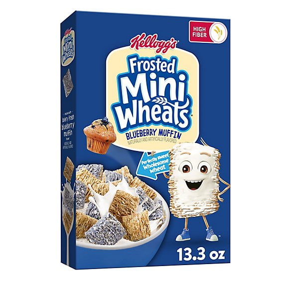 2 Pack Kelloggs Mini Wheats Cereal Blueberry Muffin 13.3oz - 13.3 OZ ...
