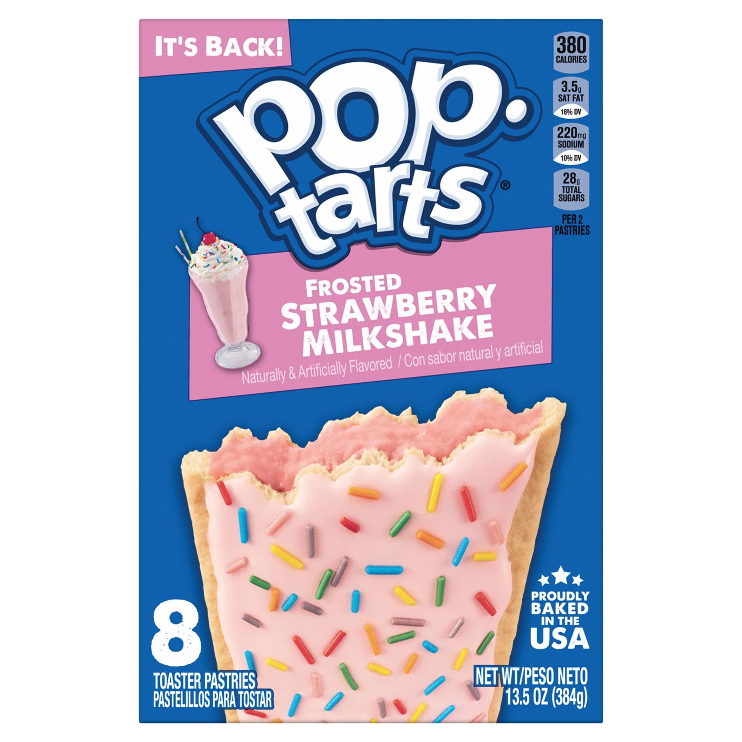 2 Pack - Kelloggs Pop Tarts Frosted Strawberry Milkshake 13.5 oz ...