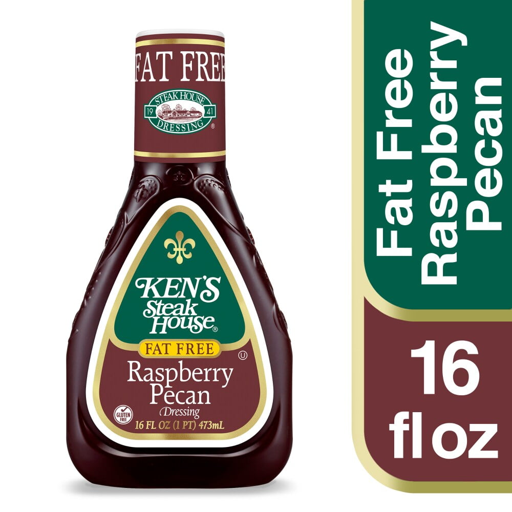 ( 2 Pack ) Ken's Steak House Dressing, Fat Free, Raspberry Pecan 16 Fl Oz - Walmart.com