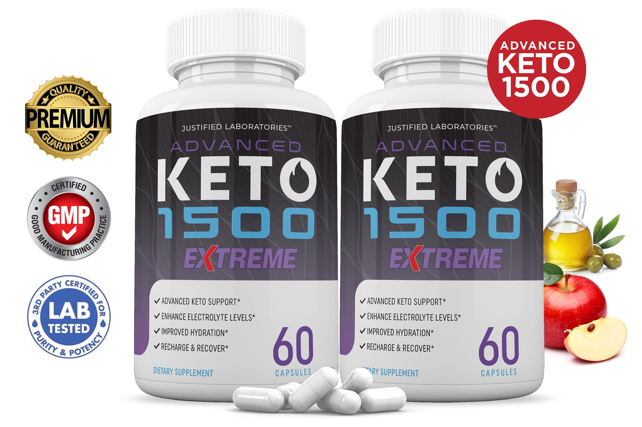 (2 Pack) Keto 1500 Keto ACV Extreme Pills 1675mg Alternative to Gummies ...