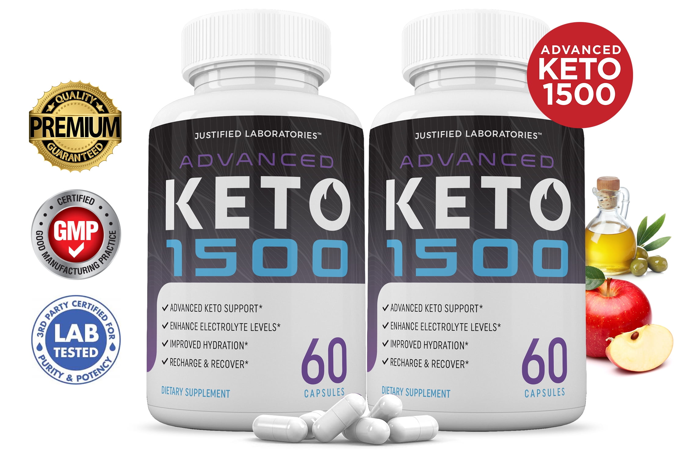 (2 Pack) Keto 1500 Keto ACV Pills 1275mg Alternative to Gummies Dietary ...