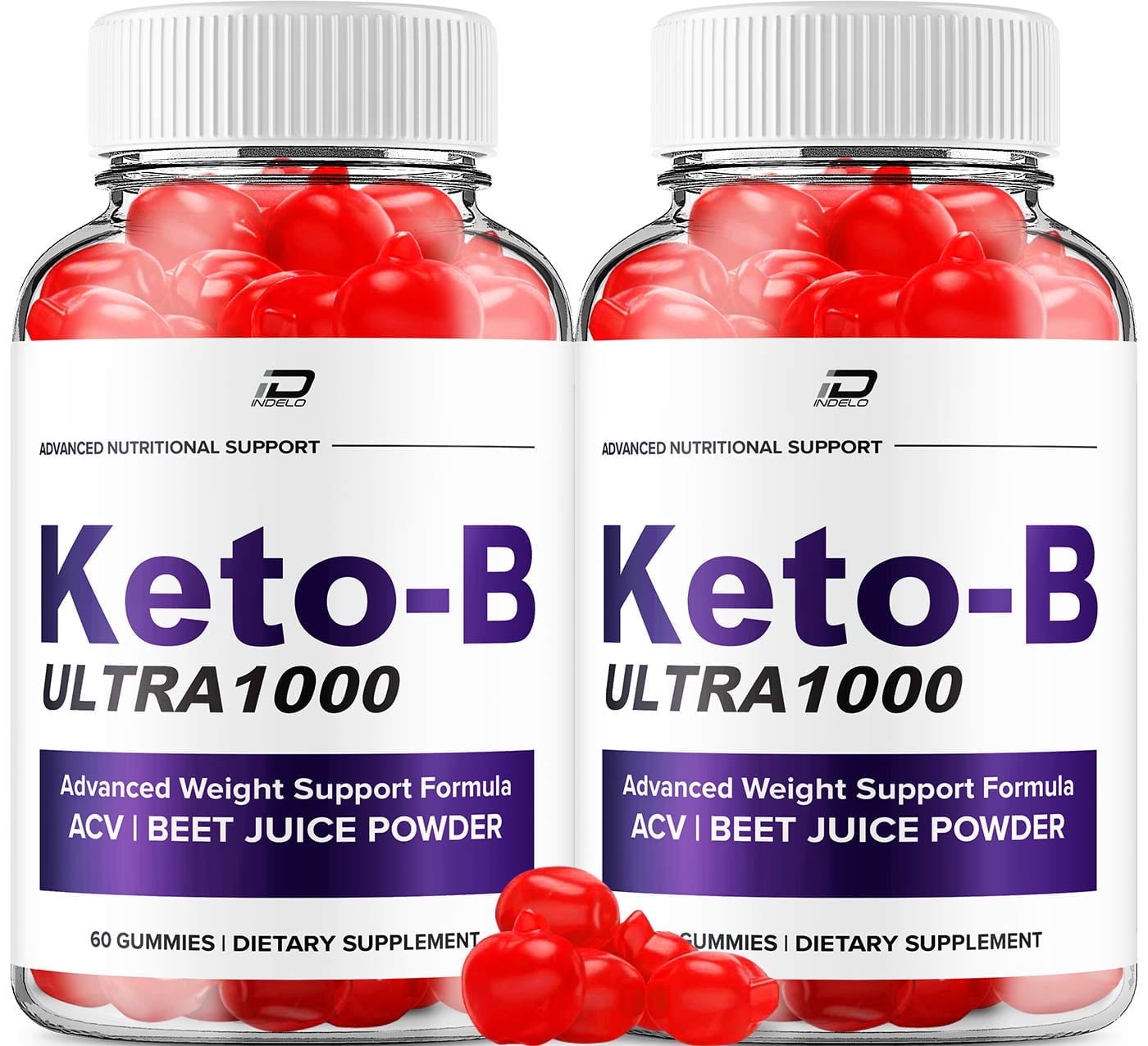 (2 Pack) Keto-B Ultra 1000 ACV Gummies Supplement - KetoB Ultra1000 ...