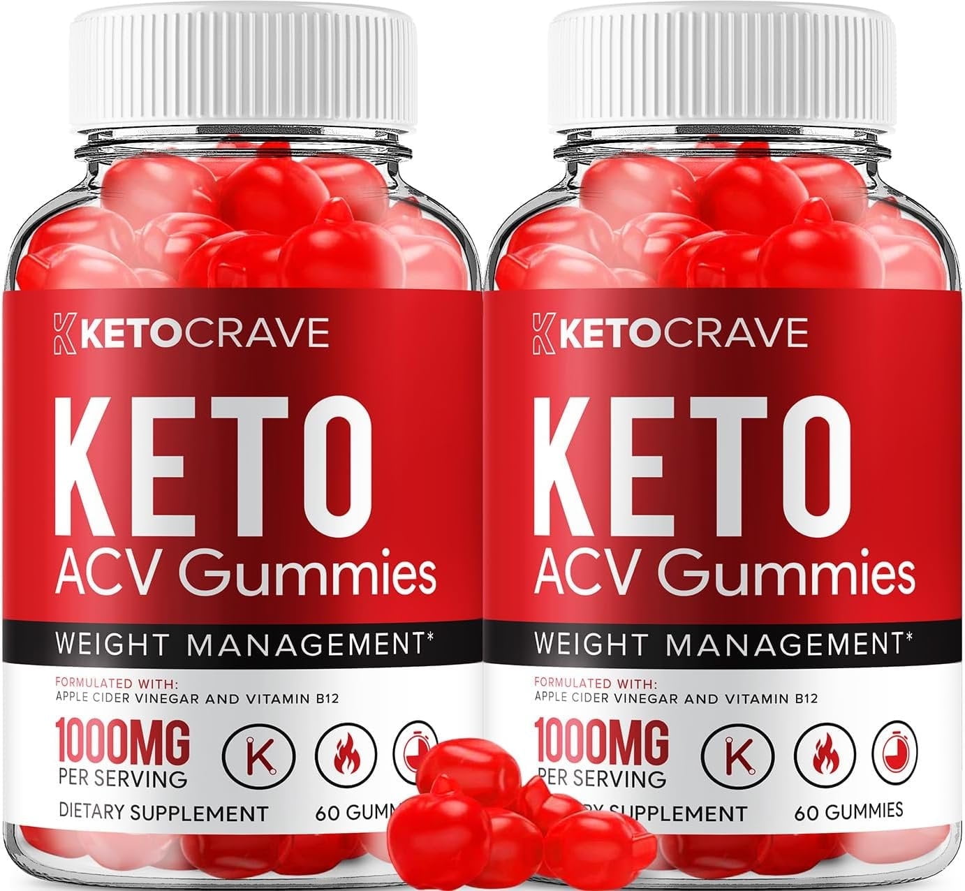 2 Pack Keto Crave ACV Gummies - Official - KetoCrave ACV Advanced ...