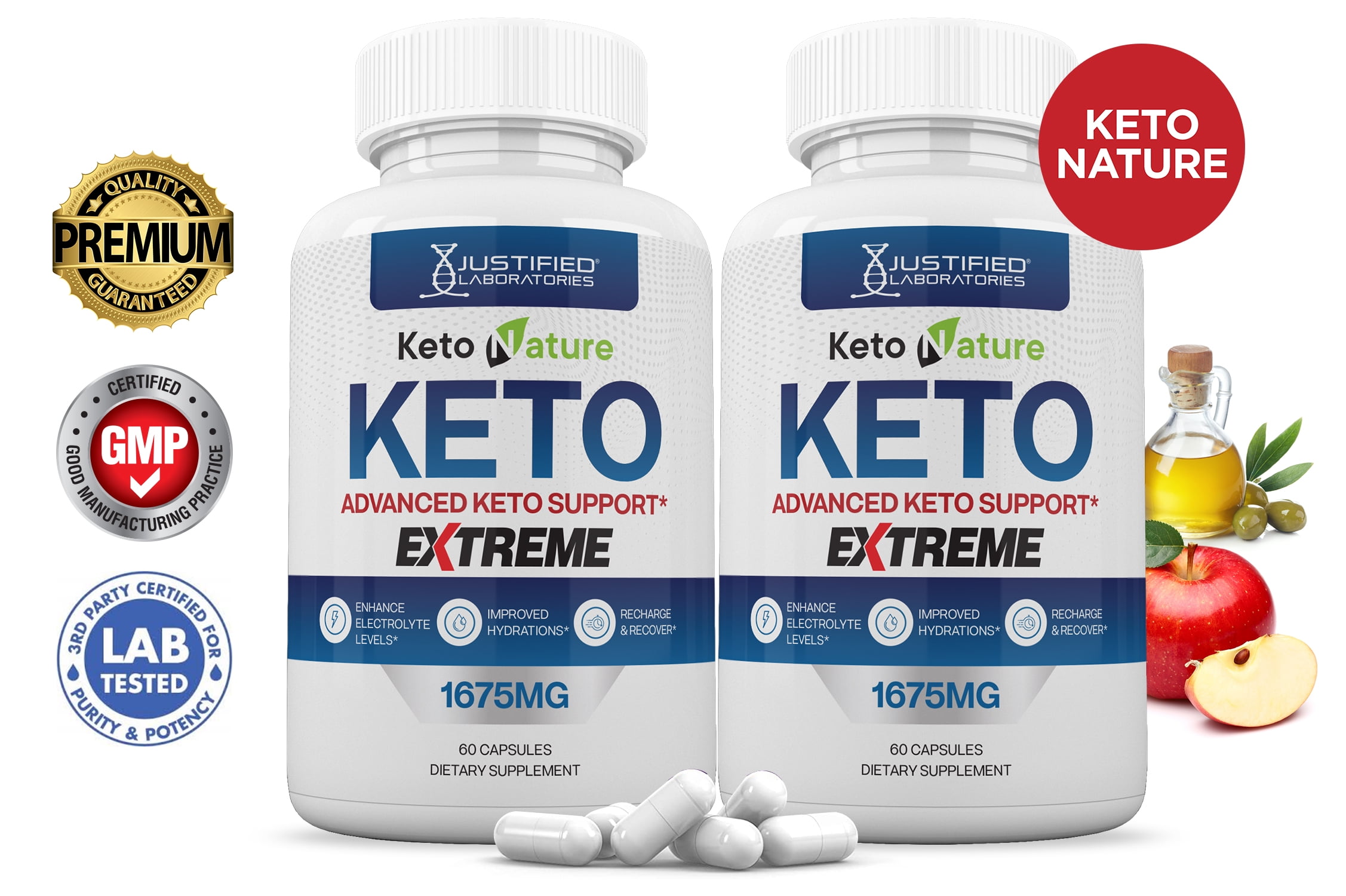 (2 Pack) Keto Nature ACV Extreme Pills 1675mg Alternative to Gummies ...