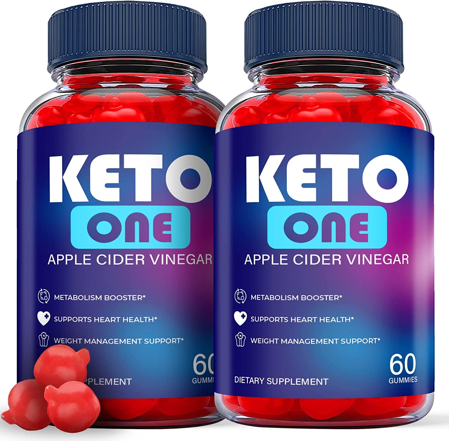 (2 Pack) Keto One Keto ACV Gummies - Supplement for Weight Loss ...