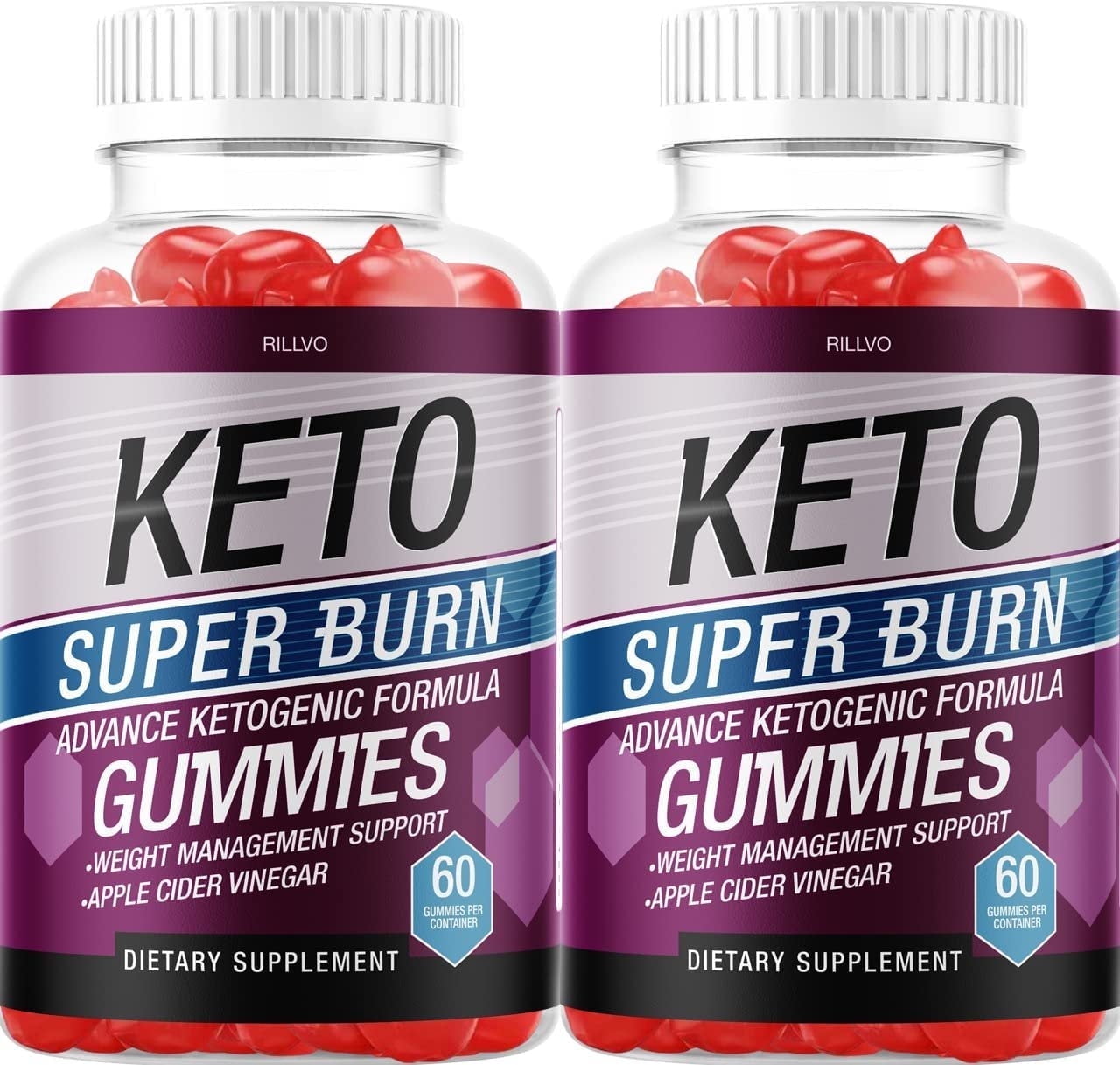 2 Pack Keto SuperBurn Gummies ACV Gummies with Apple Cider Vinegar ...