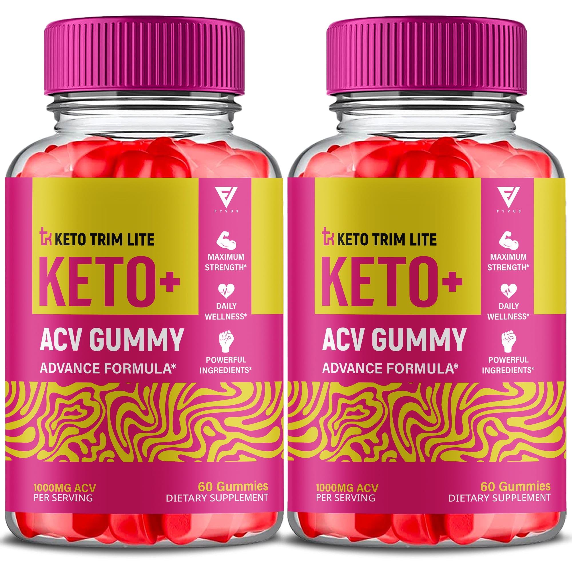 (2 Pack) Keto Trim Lite Gummies, Keto Trim Lite Supplement for Overall ...