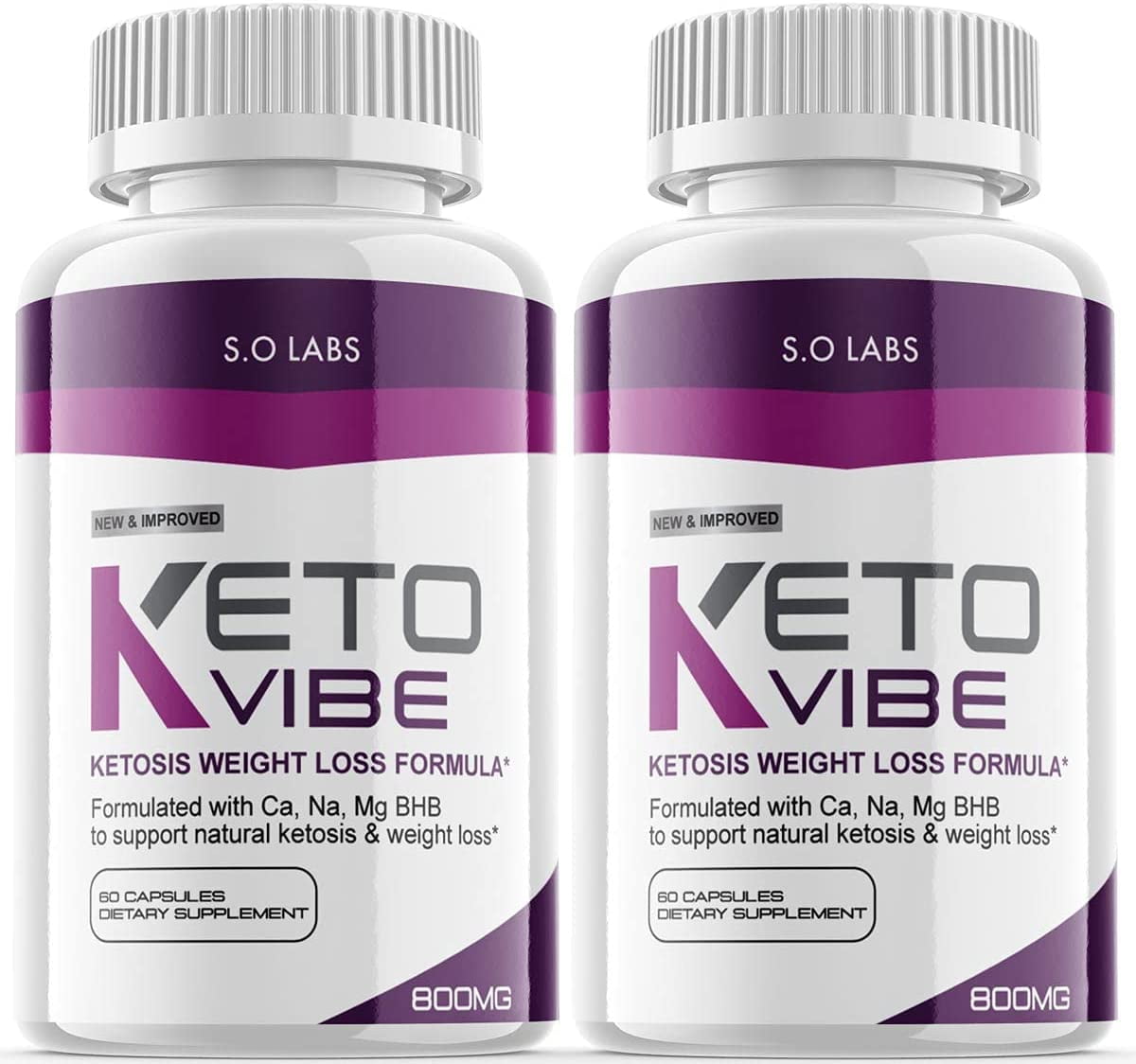 (2 Pack) Keto Vibe Pills - Dietary Supplement for Weight Loss Appetite ...