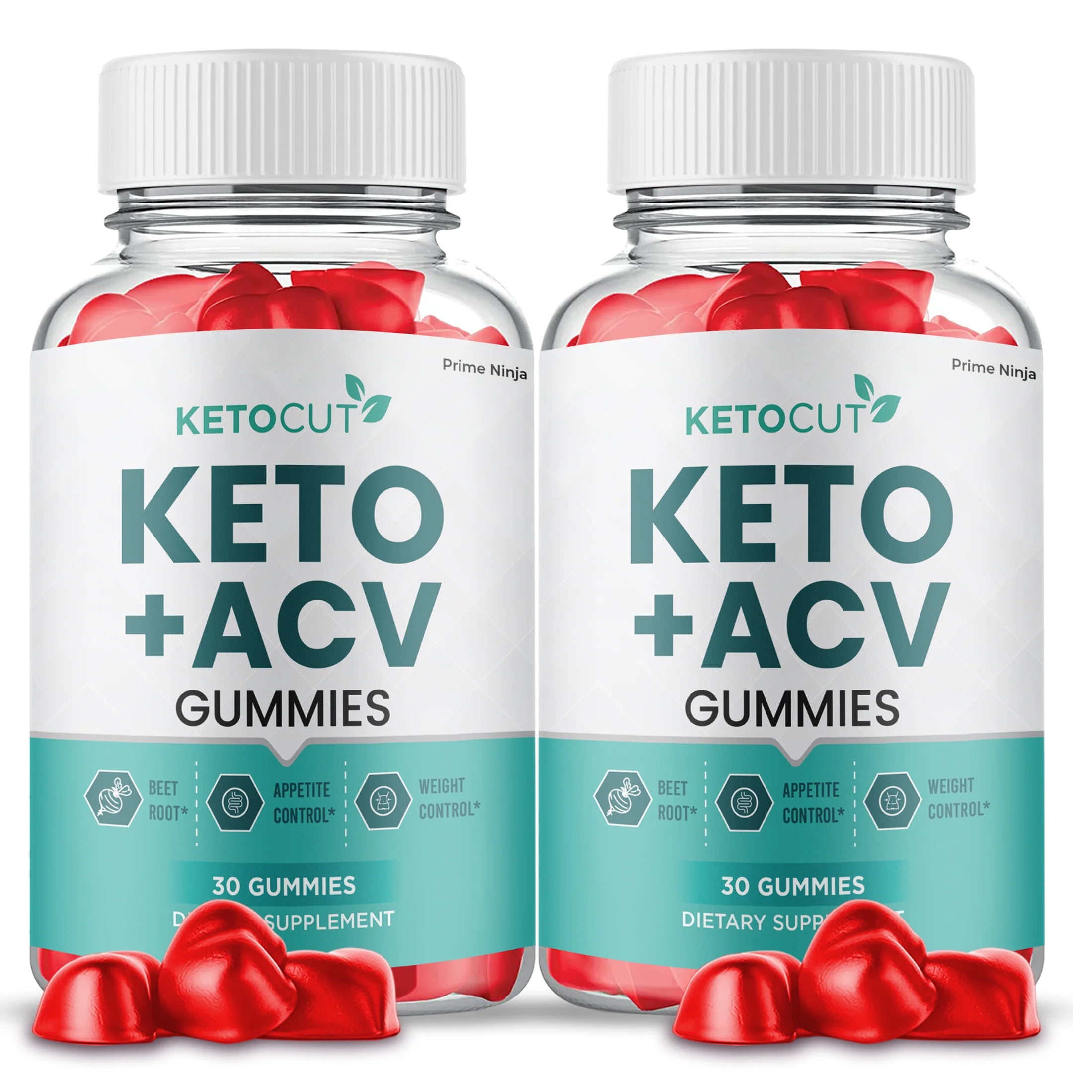 (2 Pack) KetoCut Keto ACV Gummies, Apple Cider Vinegar, Max Strength, 2 ...