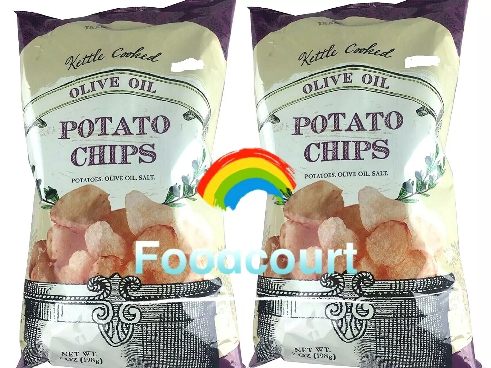 2 Pack Kettle Cooked Olive Oil Salt Potato Chips – 7 oz Each – Crunchy, Rich, and Flavorful ...