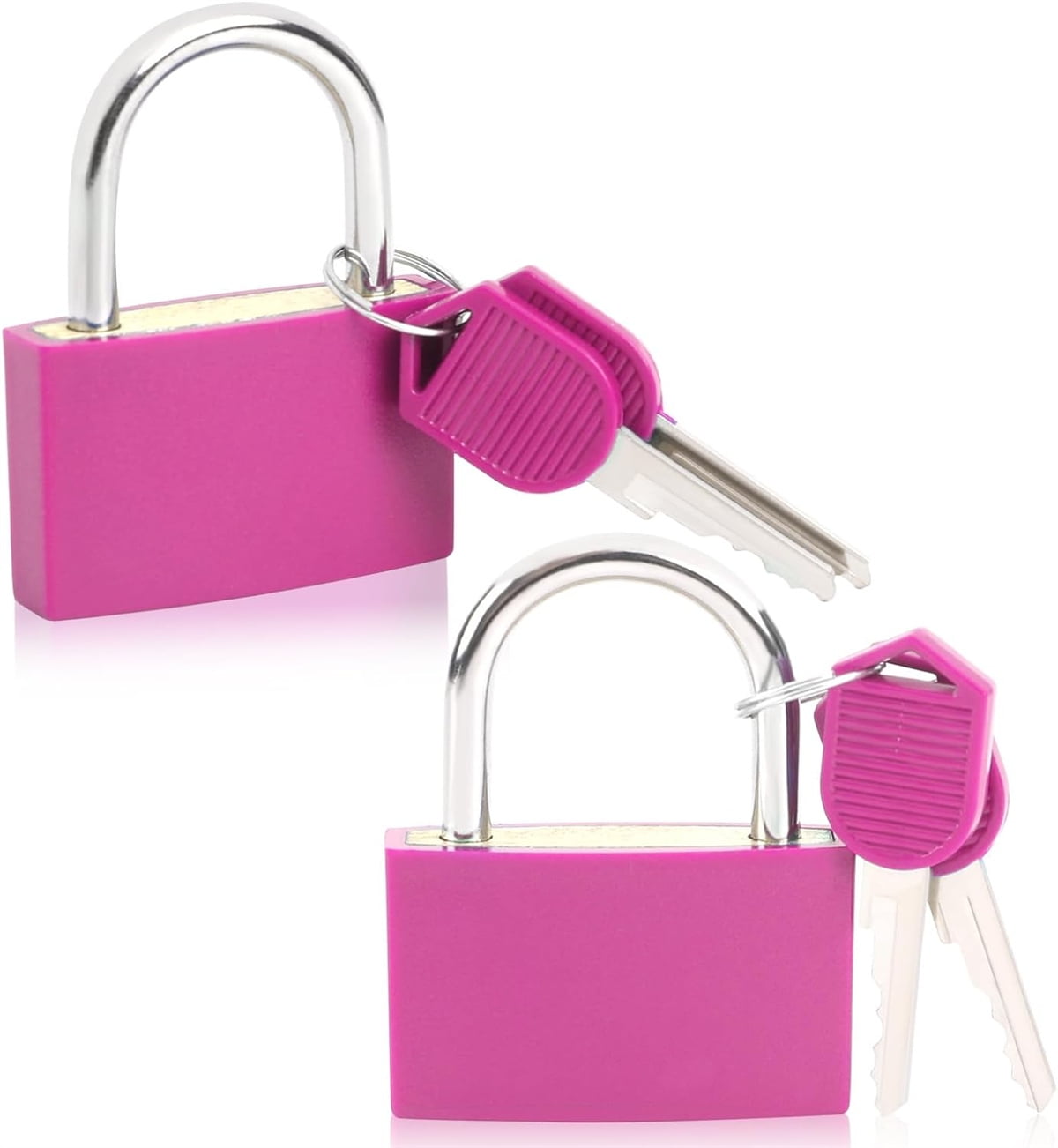2 Pack Key Lock for Locker,Copper Core Plastic Padlock,Heavy Duty Lock ...