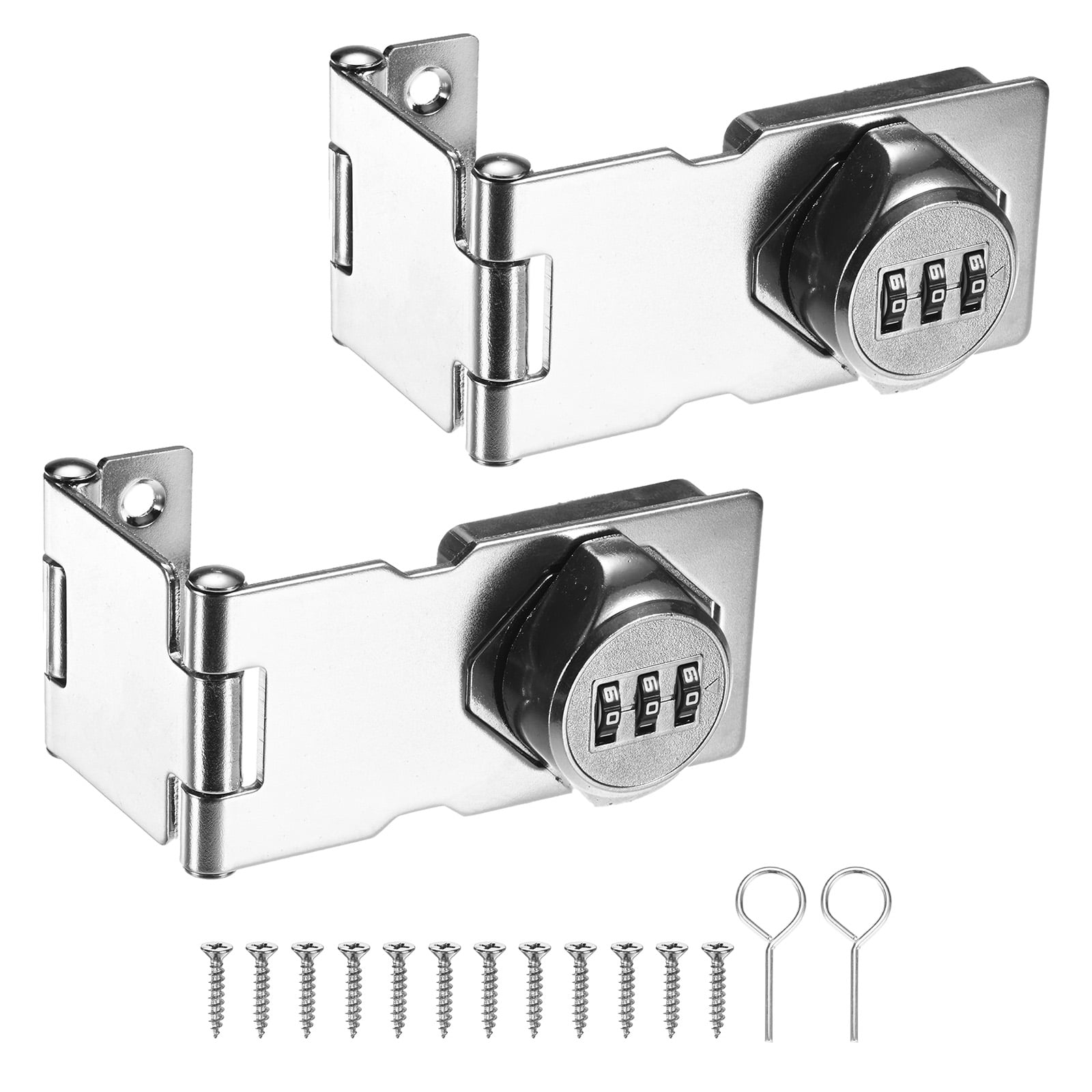 2-Pack Keyless Combination Lock, 3.78" Zinc Alloy Mechanical Password ...