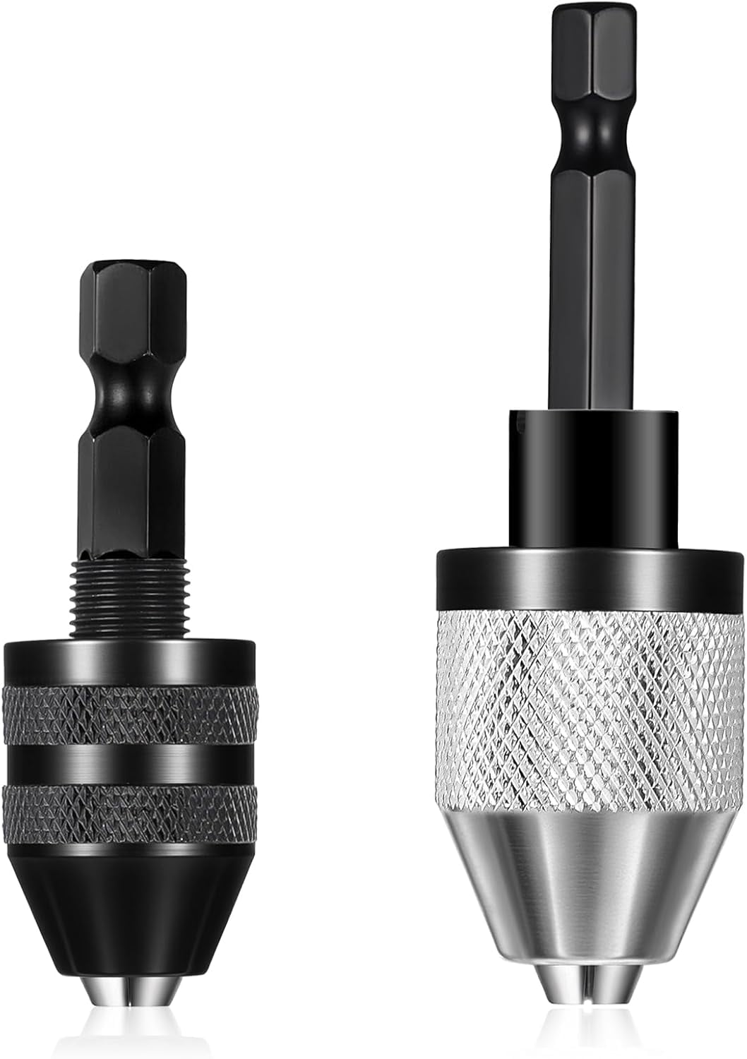 2 Pack Keyless Drill Chuck for Impact Driver, 1/4 Inch Hex Shank Drill ...