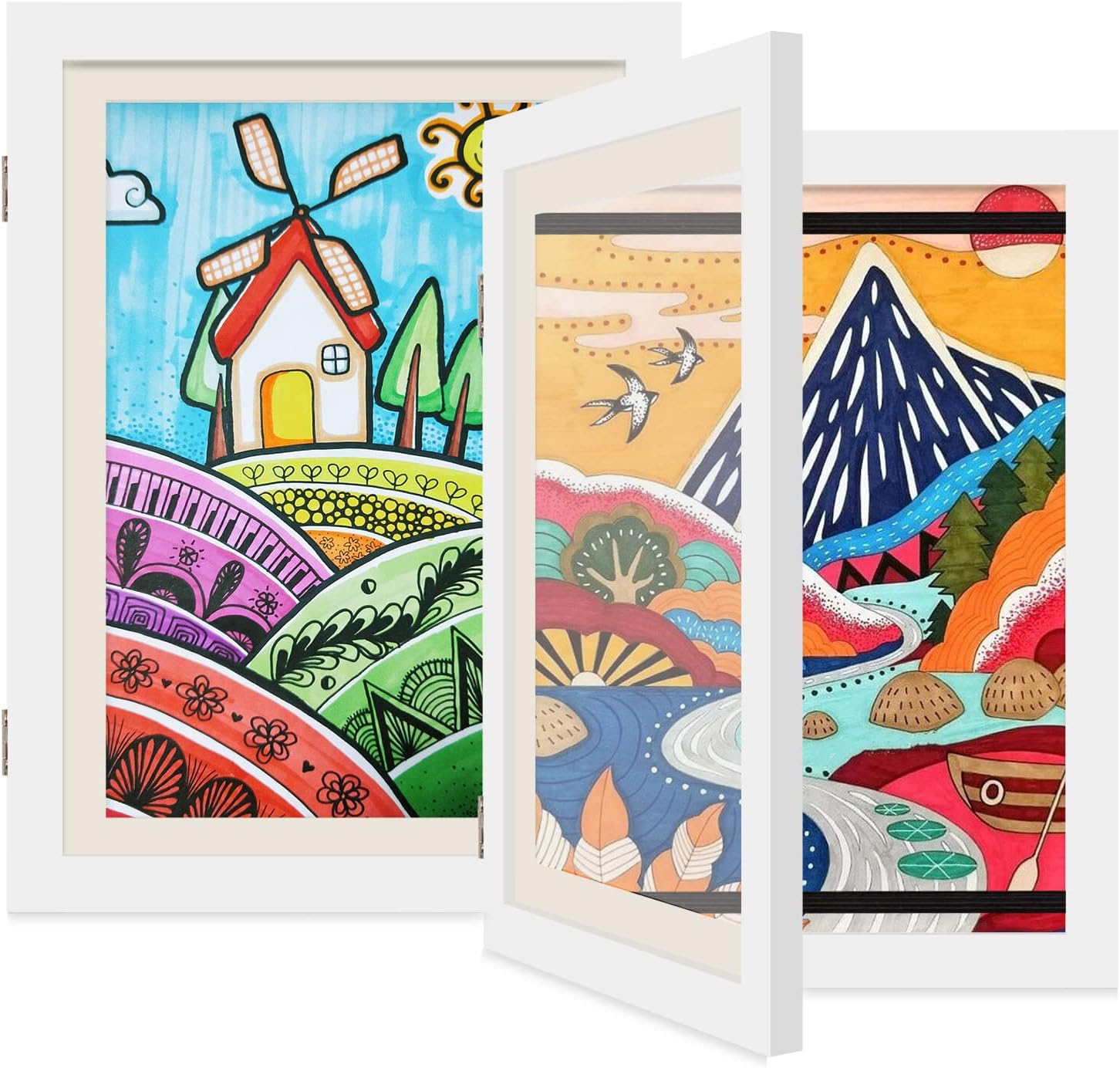 Kids Art Frame A4 Kids Artwork Frames, Front Opening Picture Display ...