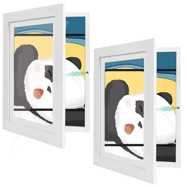 2 Pack A4 Kid's Art Frame| Front Opening, Hinged, Picture Display ...