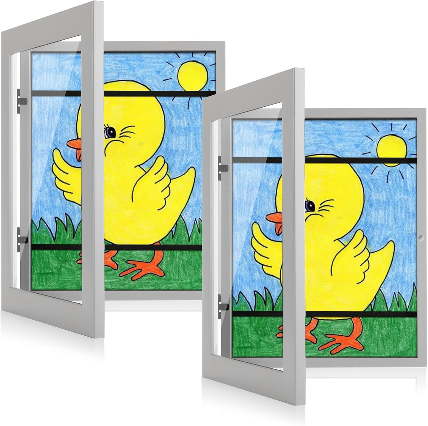 [2-Pack] Kids Art Frames, 8.5x11 Front Opening Changeable Kids Artwork ...