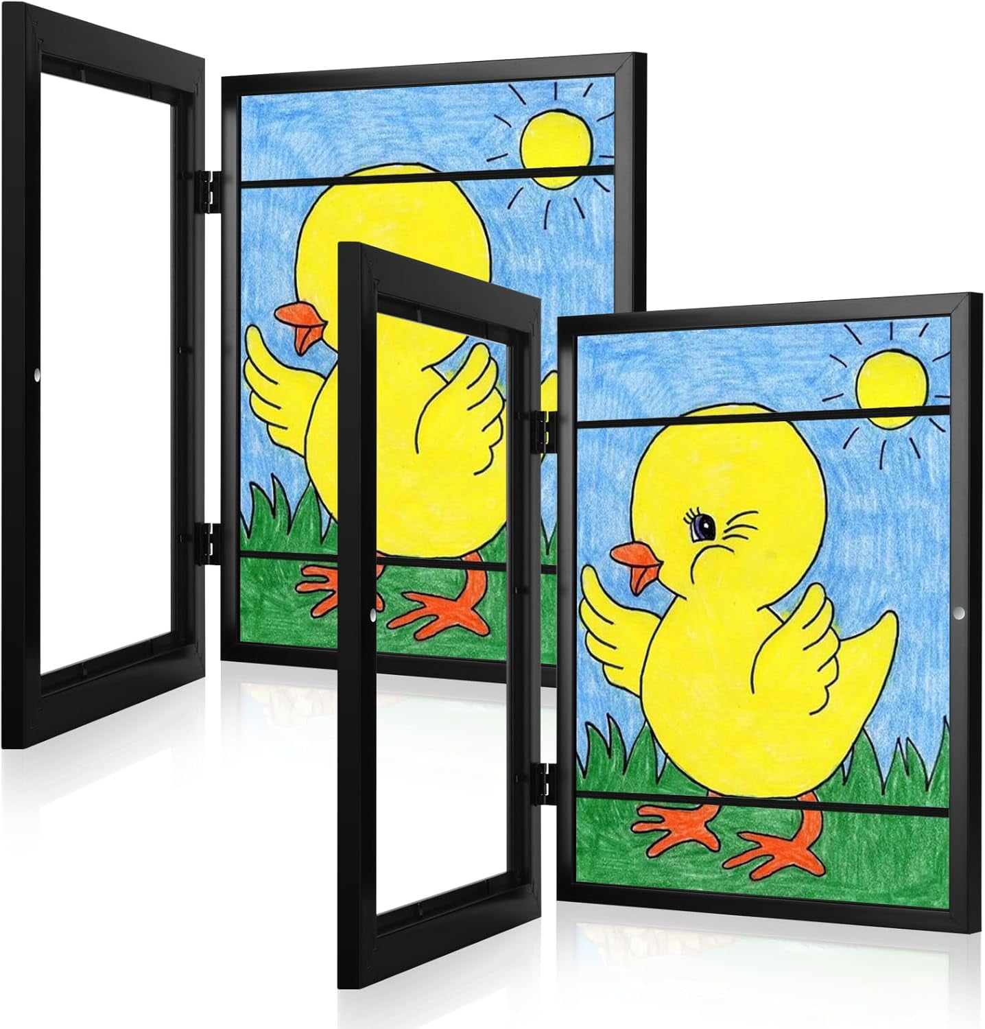 [2-Pack] Kids Art Frames, 8.5x11 Front Opening Kids Artwork Frames ...