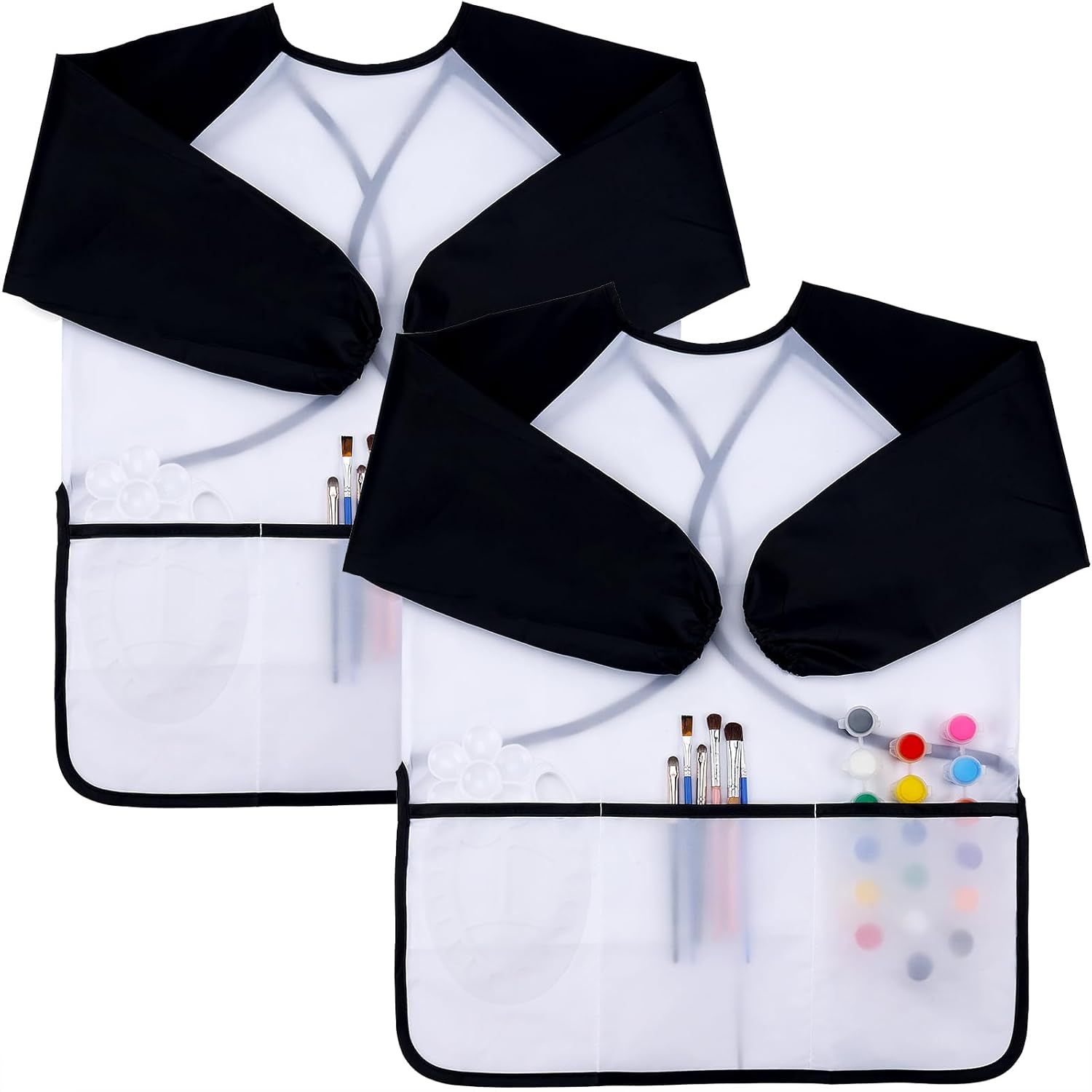 2 Pack Kids Art Smocks Waterproof Kids Painting Aprons Toddler Art ...