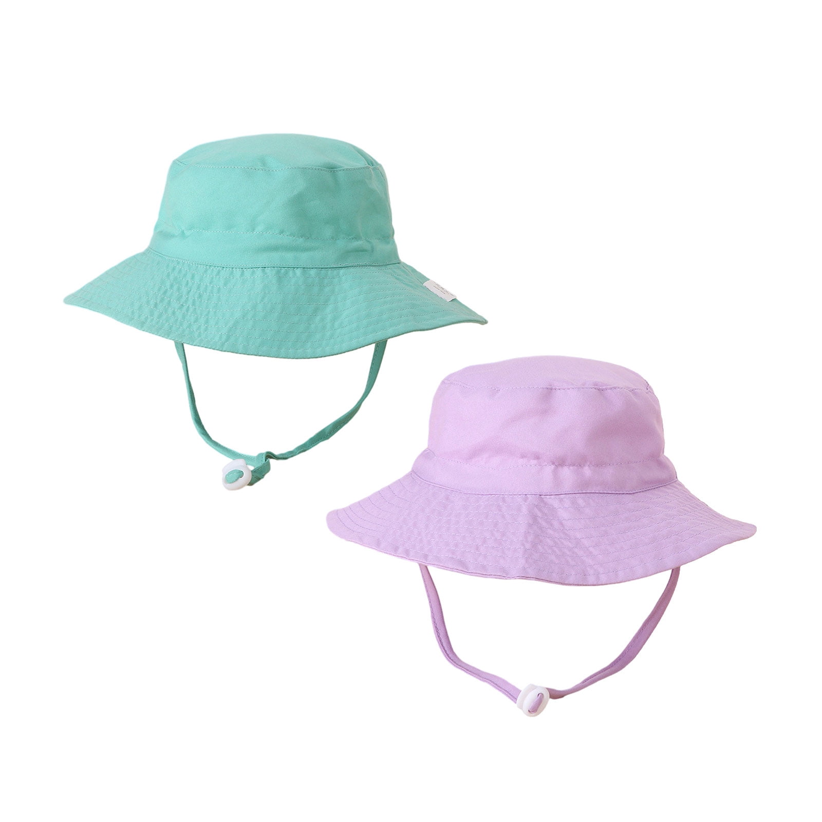 2 Pack Kids Sun Hat Baby Wide Brim Hat Summer Beach UV Protection ...