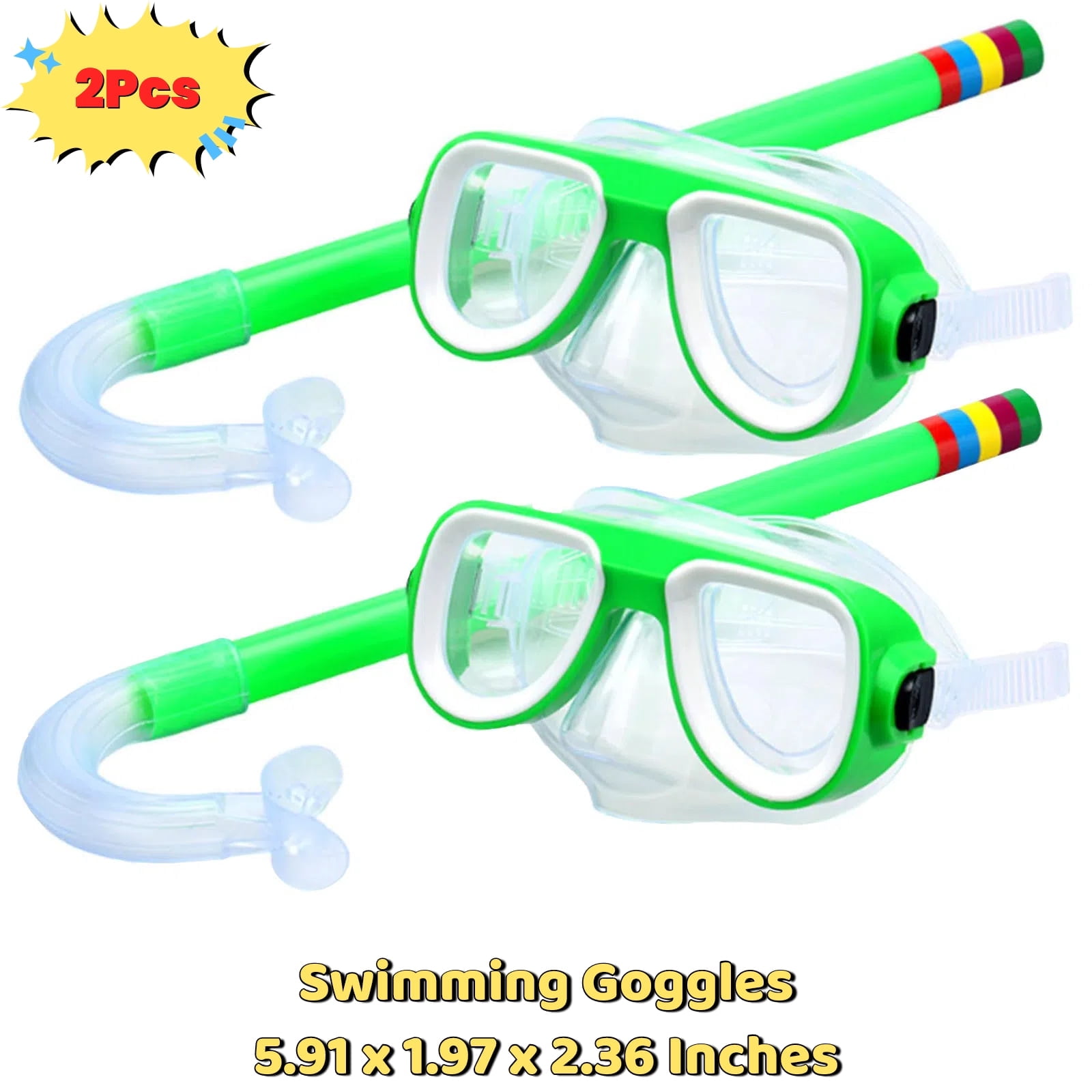 2 Pack Kids Swimming Goggles, Anti-fog Swim Goggles for Girls Boys 3-15 ...