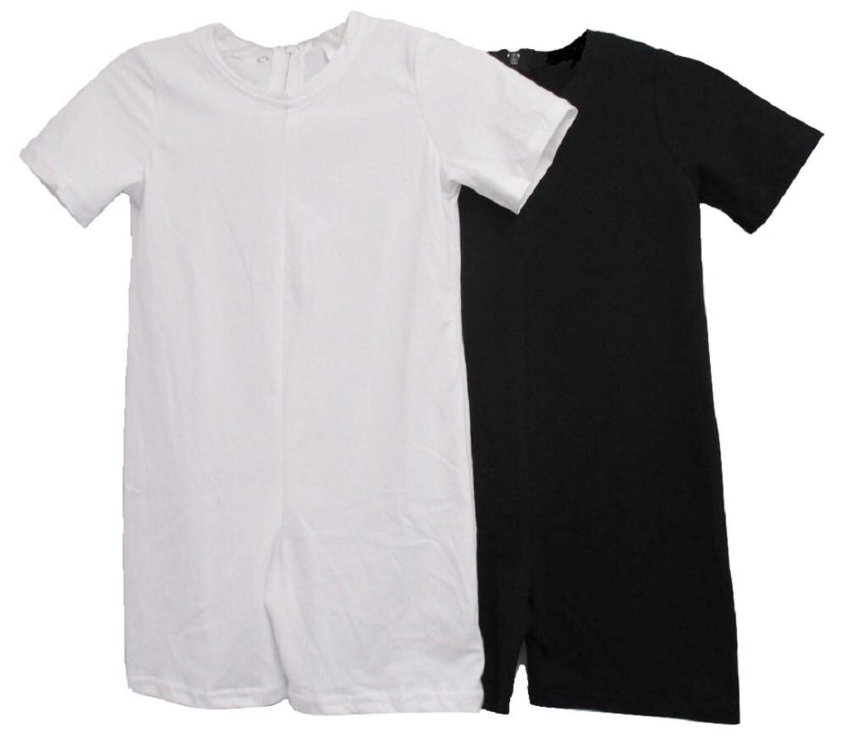 2 Pack Kids's Back Zipper One-Piece Onesies-Like Underwear - Black ...