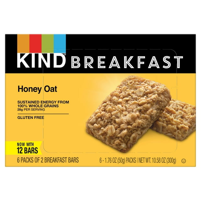 2 Pack Kind Breakfast Protein Bars Honey Oat 1056 Oz Package May Vary