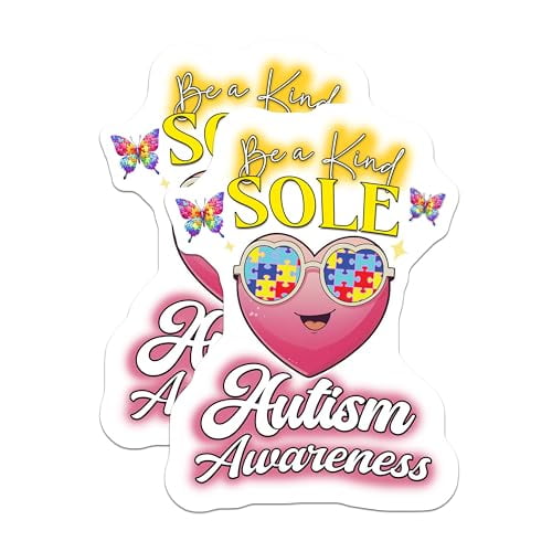 (2 Pack) Be Kind Sole Autism Awareness Magnets - Inspirational Magnets ...