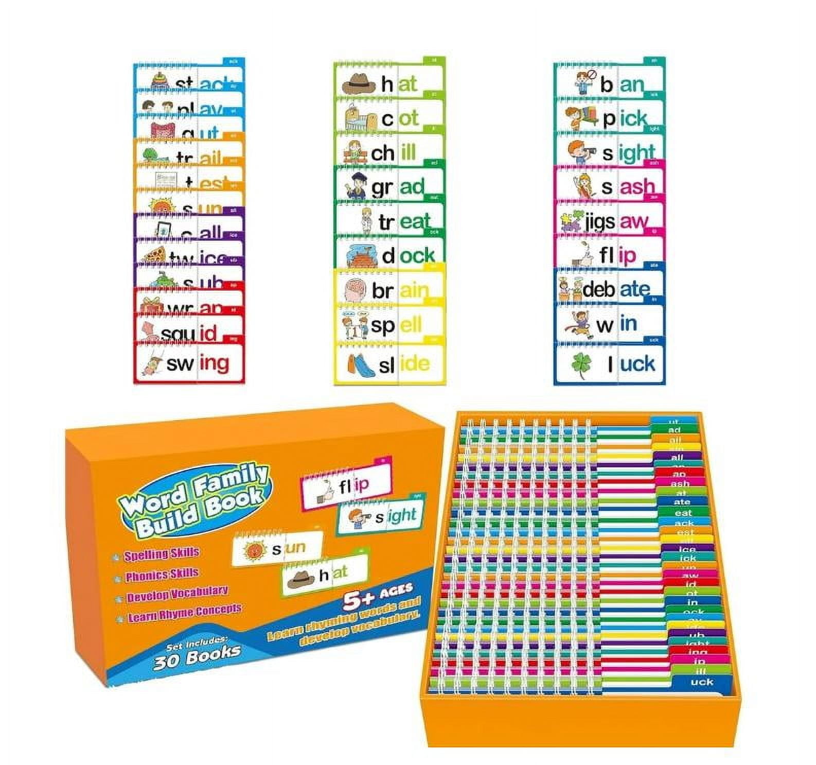 2 Pack Kindergarten Sight Word Flash Cards,Word Families, Letter Sounds ...
