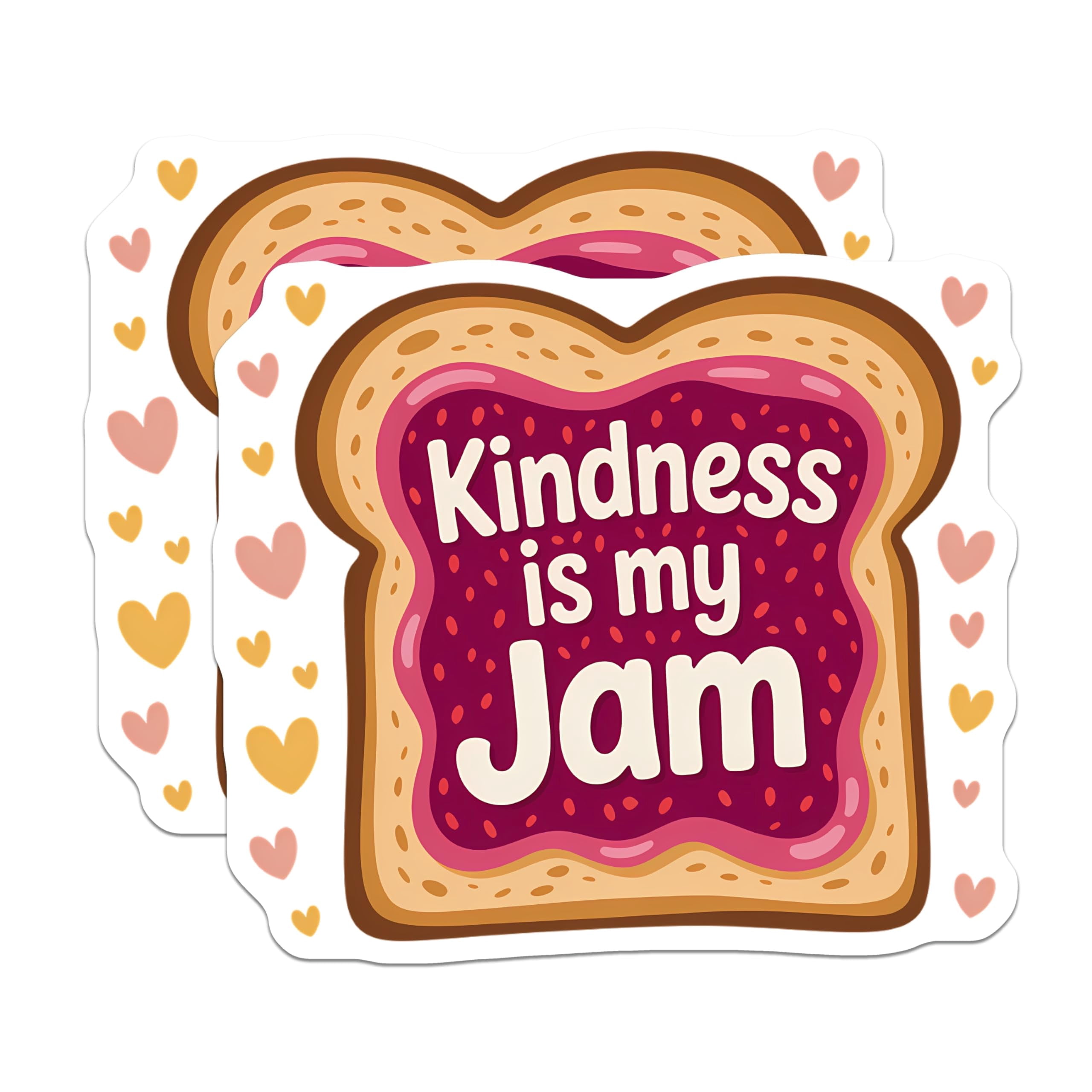 (2 Pack) Kindness is My Jam Stickers - Positive Affirmation Decals ...