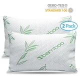 Elif Home Goods 2 Pack King Size Bamboo Pillows, Memory Foam ...