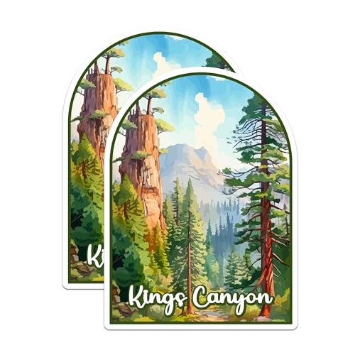 (2 Pack) Kings Canyon National Park Bumper Sticker - US National Park ...