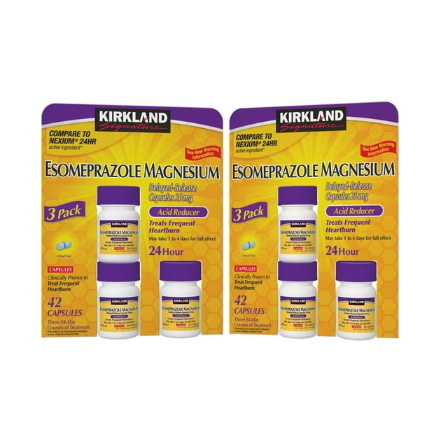 2 Pack | Kirkland Signature Esomeprazole 20 mg., 42 Capsules - Walmart.com