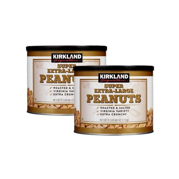 Kirkland Super XL Virginia Peanuts, Roasted and Salted, 2 Pack, 2.5 lbs ...