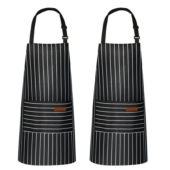 2 Pack Kitchen Aprons, Apron For Cooking With 2 Pockets, Unisex ...