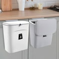 2 Pack Kitchen Compost Bin,Hanging Small Trash Can with Lid for Under ...