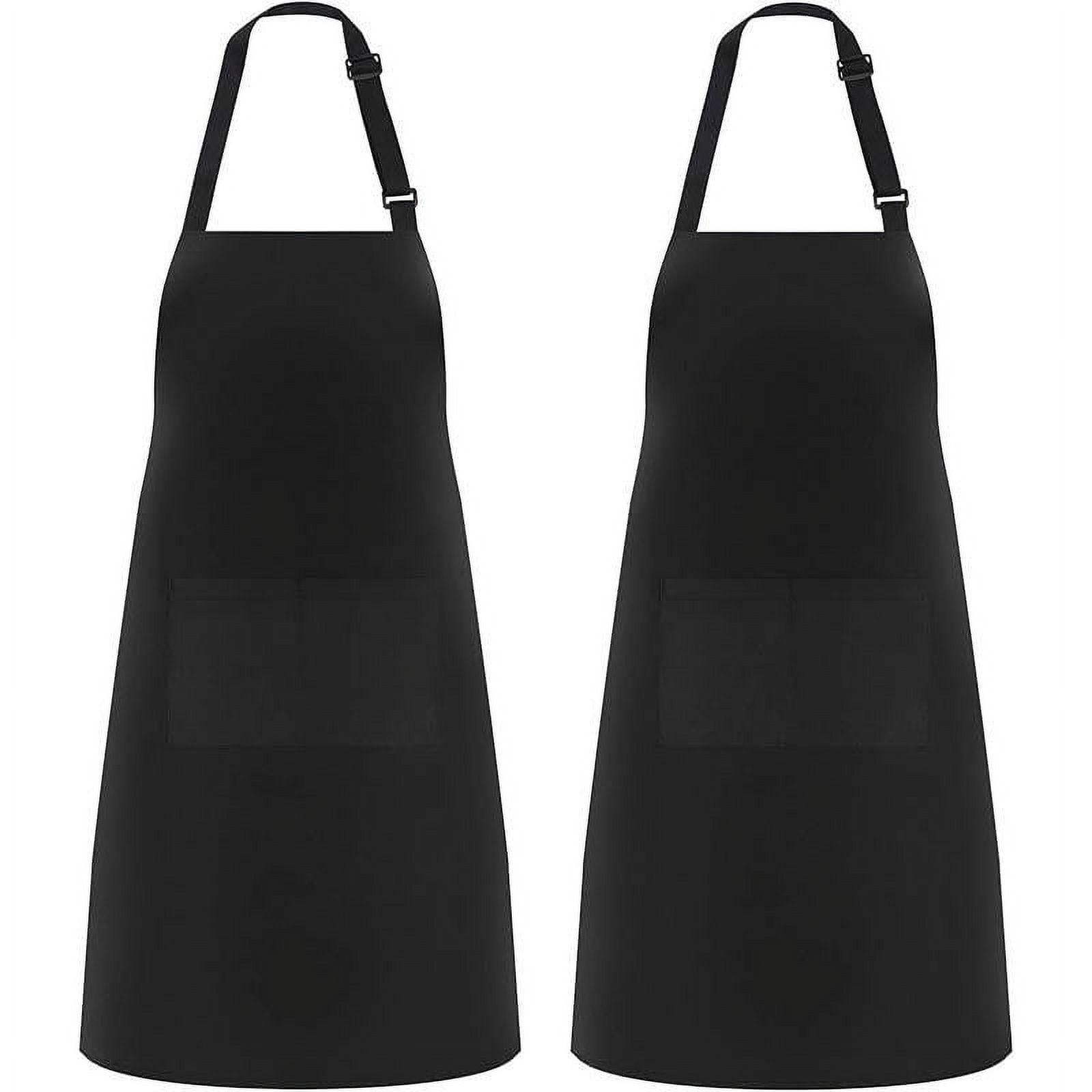 2 Pack Kitchen Cooking Aprons, Adjustable Bib Soft Chef Apron with 2 ...