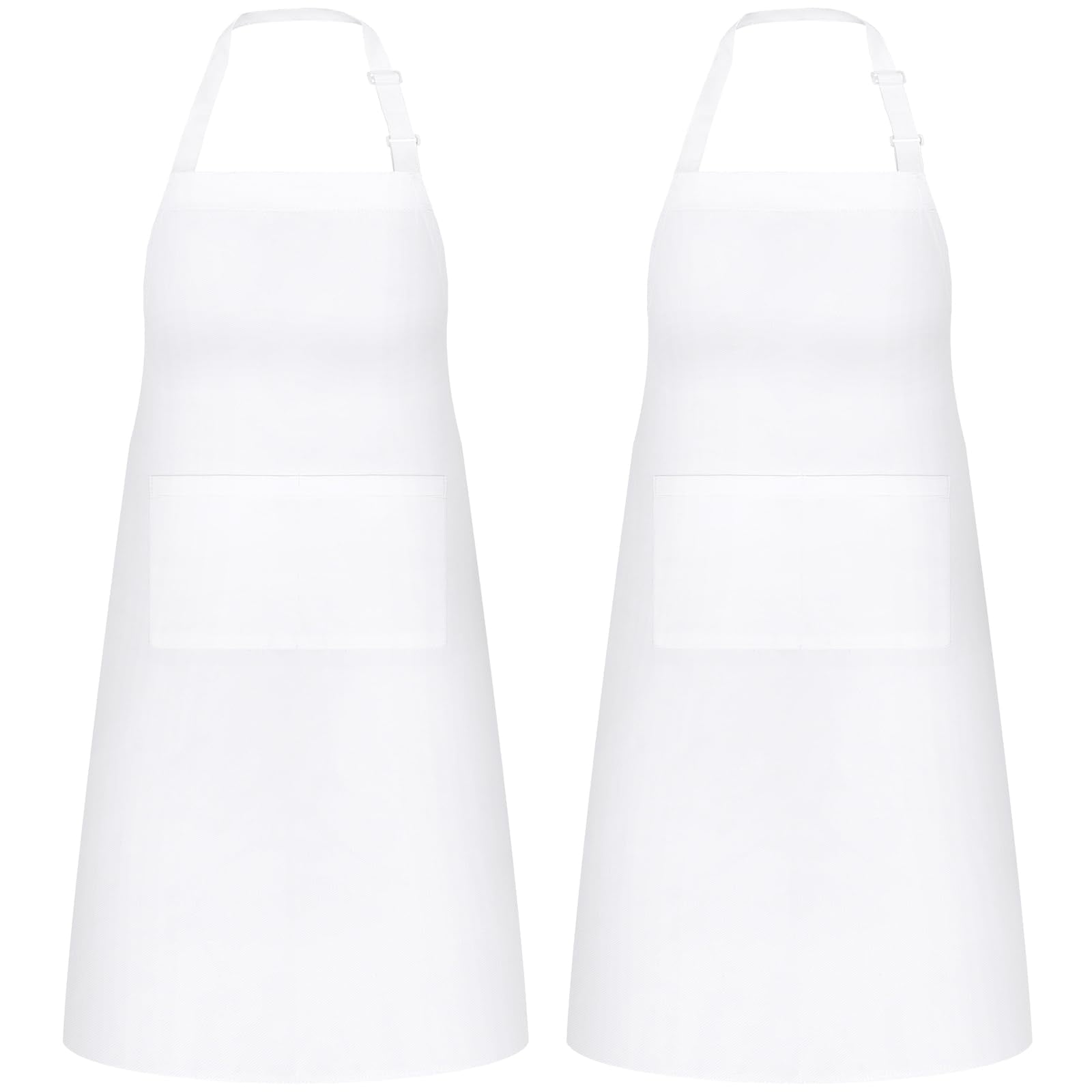 2 Pack Kitchen Cooking Aprons, Adjustable Bib Soft Chef Apron with 2 ...